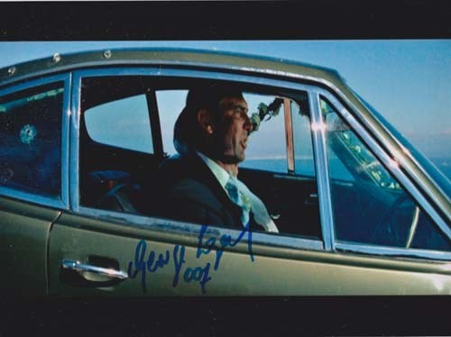 GEORGE LAZENBY 007 JAMES BOND SIGNED AUTOGRAPH ASTON MARTIN CAR OHMSS ...