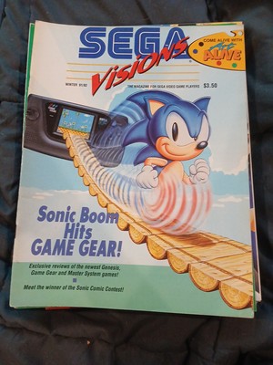 WINTER 1991/1992 Sega Visions video game Magazine SONIC Cover Great ...