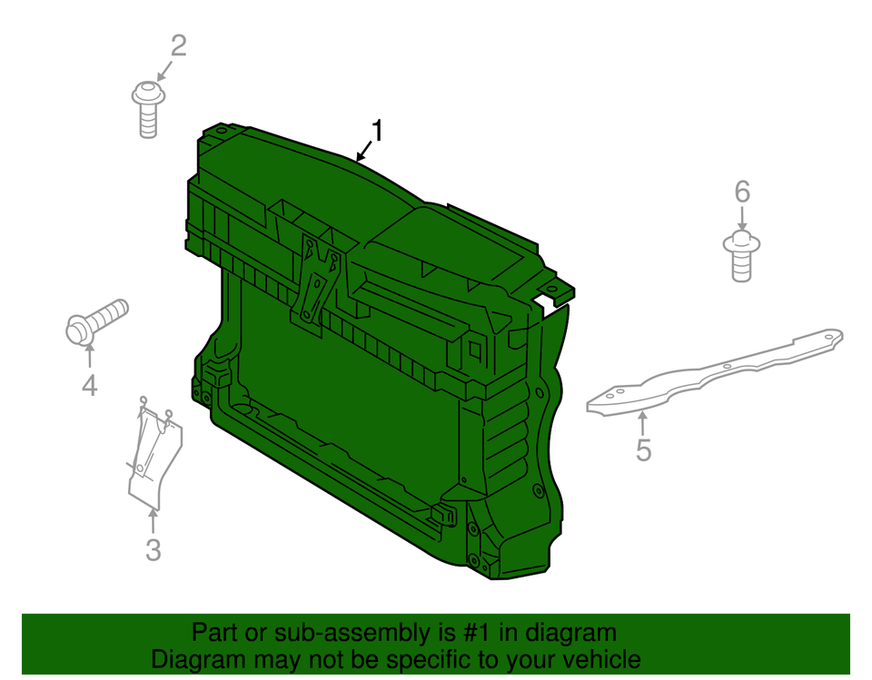 Genuine Volkswagen Radiator Support Panel 1K9-805-588-A | eBay