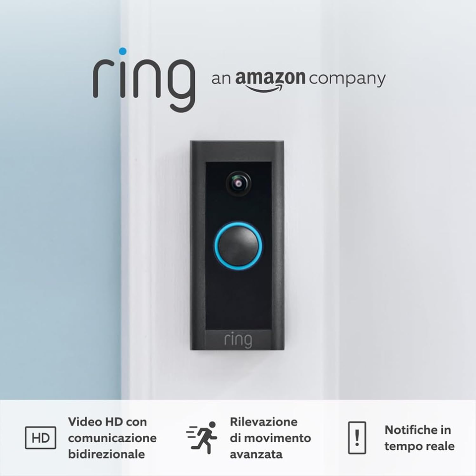 Videocitofono Cablato (Video Doorbell Wired) + Chime (3ª Gen ...