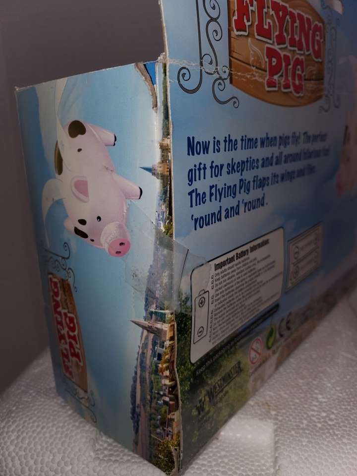 Flying Pig with Flapping Wings Battery Operated Fun Toy Open Box | eBay