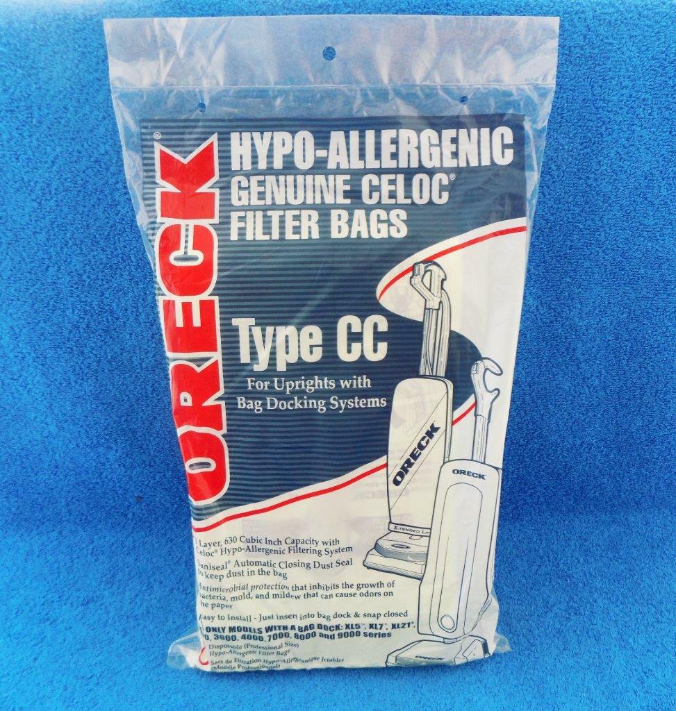 8-Pack ORECK Type CC Upright Vacuum Cleaner hypo-allergenic Celoc Bags ...