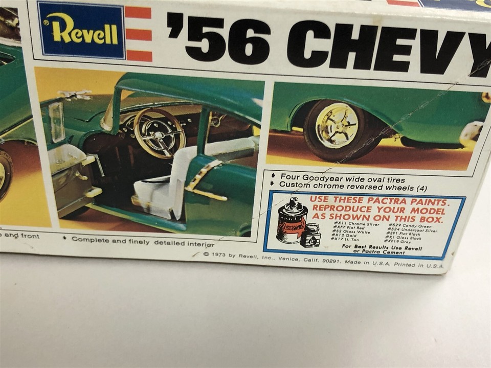 1973 REVELL '56 CHEVY MODEL KIT MINT UNBUILT COMPLETE IN THE BOX | eBay