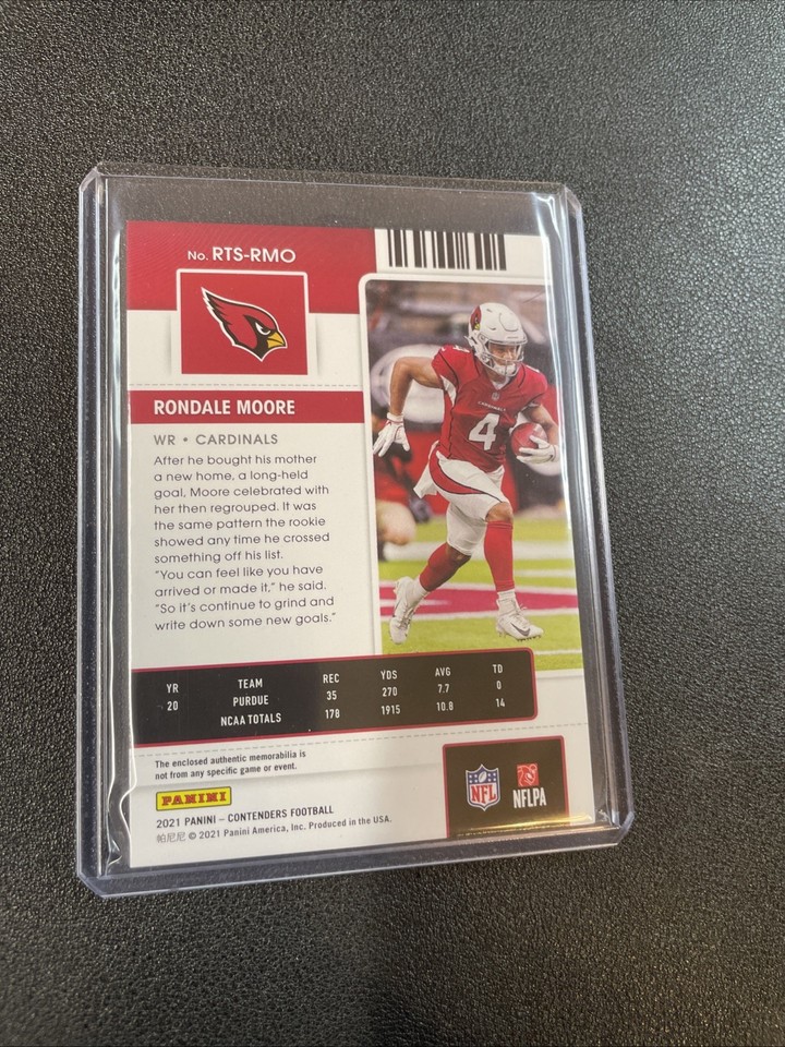 Rondale Moore 2021 Contenders Rookie Ticket Jersey RTS-RMO Falcons ...