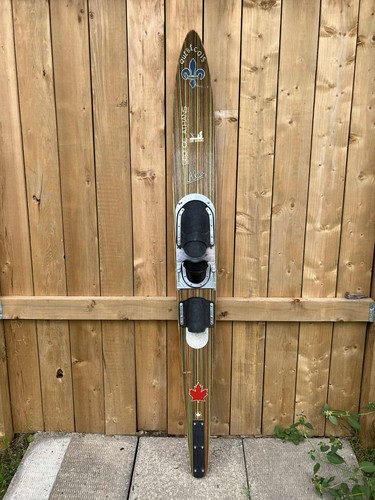 VINTAGE Wooden Single Water Ski Waterski 64" Long GEORGE ATHANS GROUP 1 ...