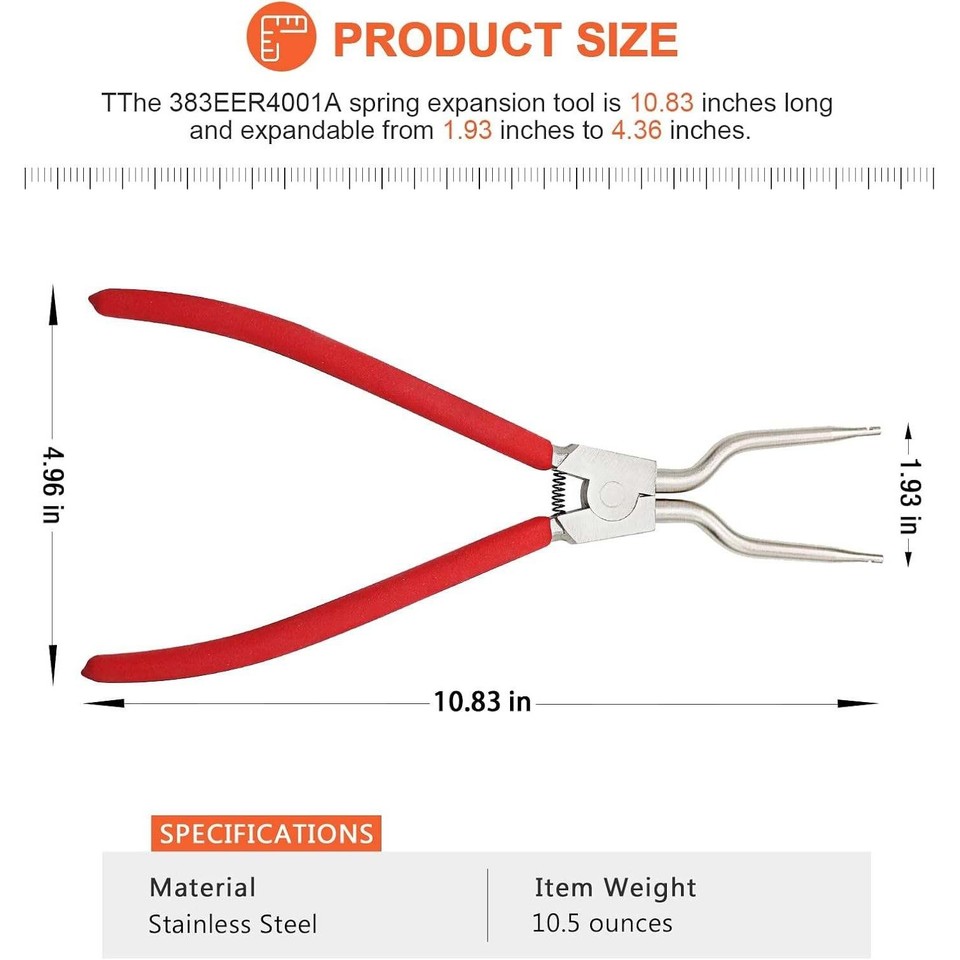 Washer Tub Spring Expansion Tool Inner Outer 383EER4001A Pliers Red ...