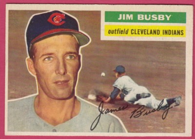 1956 Topps # 330 Jim Busby - Indians (EX) | eBay