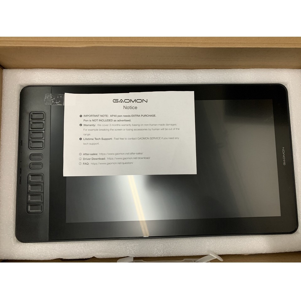 Refurbished GAOMON PD1560 15.6 inch Graphic Drawing Tablet Pen Display ...