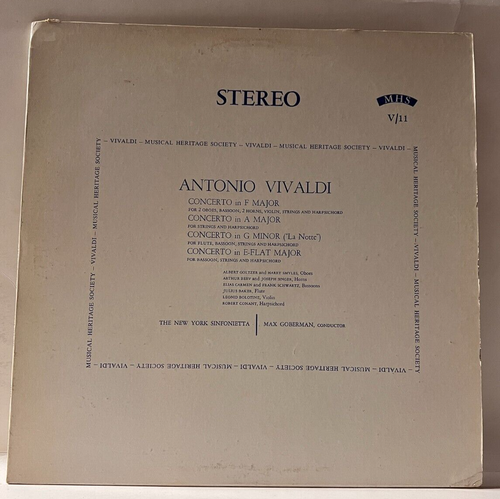 A68 Max Goberman/ NY Sinfonietta: Antonio Vivaldi, 1991 MHS-V/11 ...