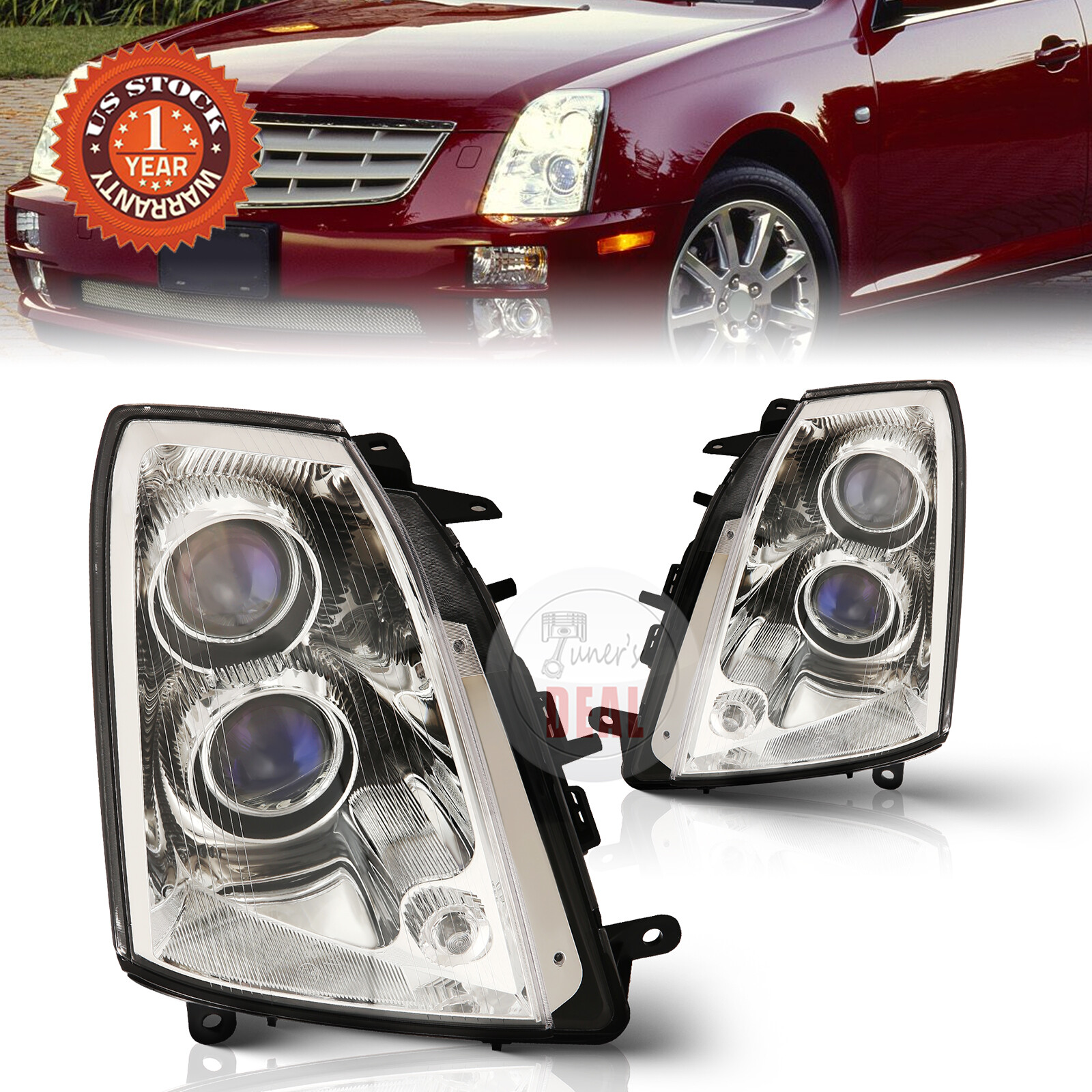 2005-2011 Cadillac STS Driver & Passenger Side Headlights HID/Xenon ...