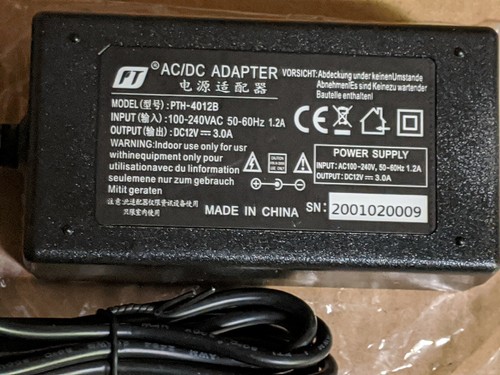 12V AC/DC Adapter PTH-4012B Power Supply Cord Charger | eBay