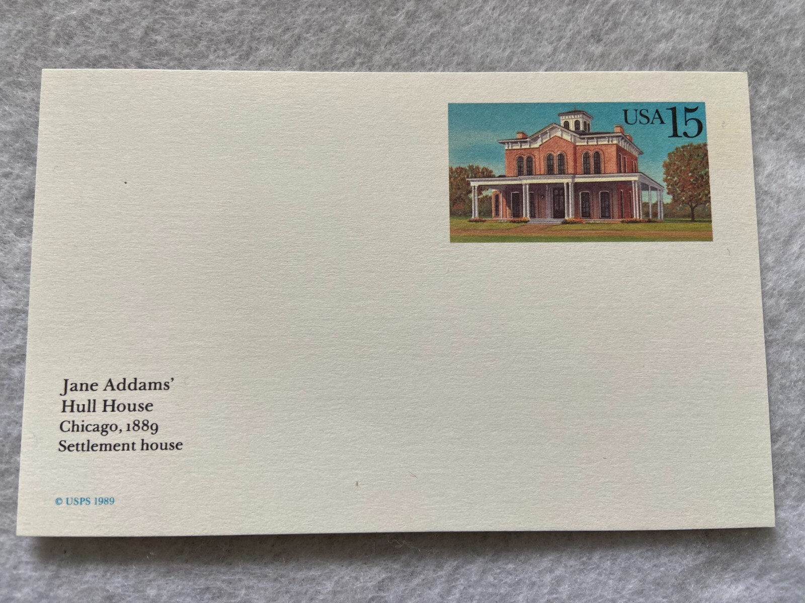 Jane Addams' Hull House, Chicago 1889 USA 15 cents Vintage Postcard | eBay