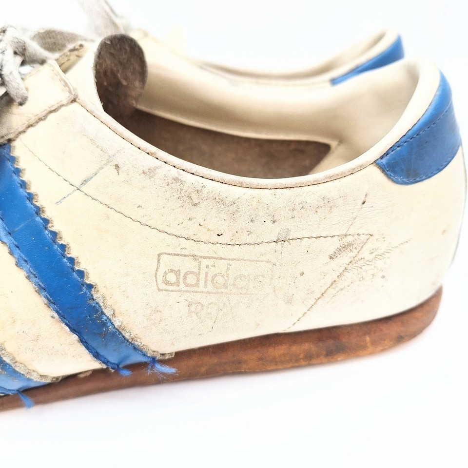 Vintage 1970s Adidas ROM Leather Sneakers Shoes Made In Yugoslavia Size ...