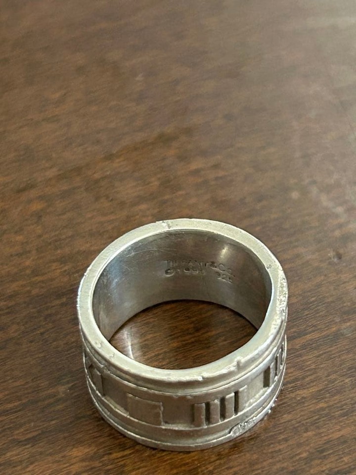 TIFFANY CO. 1995 Atlas Wide Ring Size 11 Japanese size 925 silver | eBay