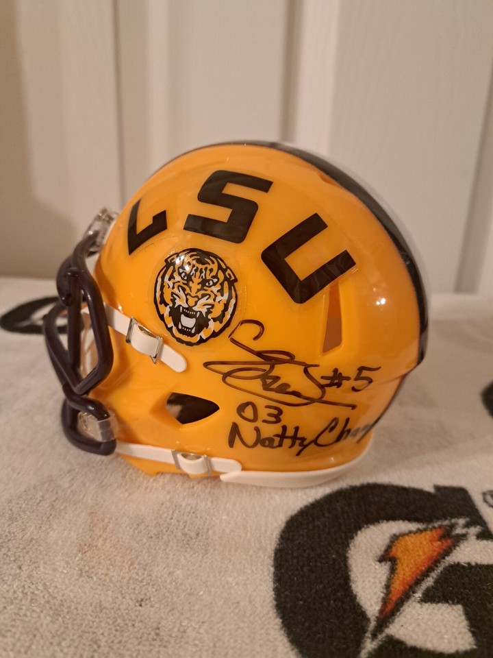 SKYLAR GREEN SIGNED LSU TIGERS FOOTBALL MINI HELMET W 03 NATTY CHAMPS ...