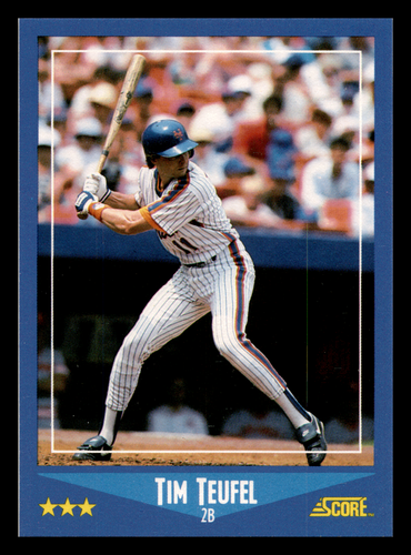 1988 Score Tim Teufel New York Mets #128 Centered Mint | eBay