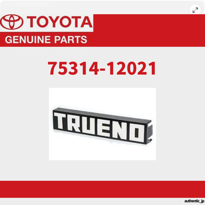 Toyota Original Corolla Sprinter Trueno AE86 Vorne Trueno Emblem 75314 ...