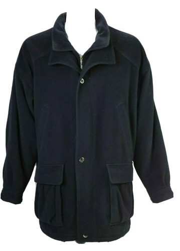 BUGATTI Mens XL Wool Black Polyester Full Zip Trench Over Coat | eBay