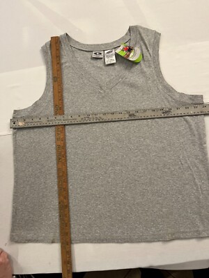 Athletic Works Activewear Tank Top Womens Plus 3X Gray Grey Stretch V ...