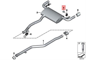 Genuine BMW X3 X4 M G01 G02 G08 Bracket Rear Silencer Rear Right ...