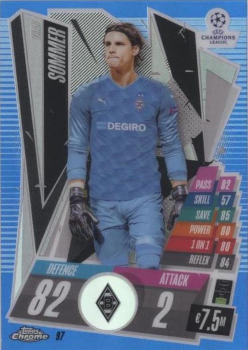 2020-21 Topps Chrome Match Attax Uefa Champions League - Yann Sommer ...