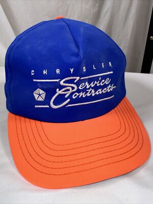 Rare Chrysler Service Contracts Embroidered Snap Back Truckers Cap USA ...