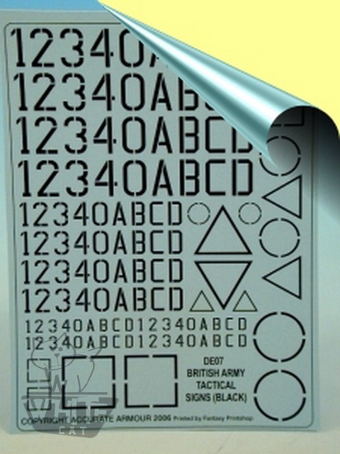 Accurate Armour 1/35th Modern British Call Signs Black AFV Markings ...