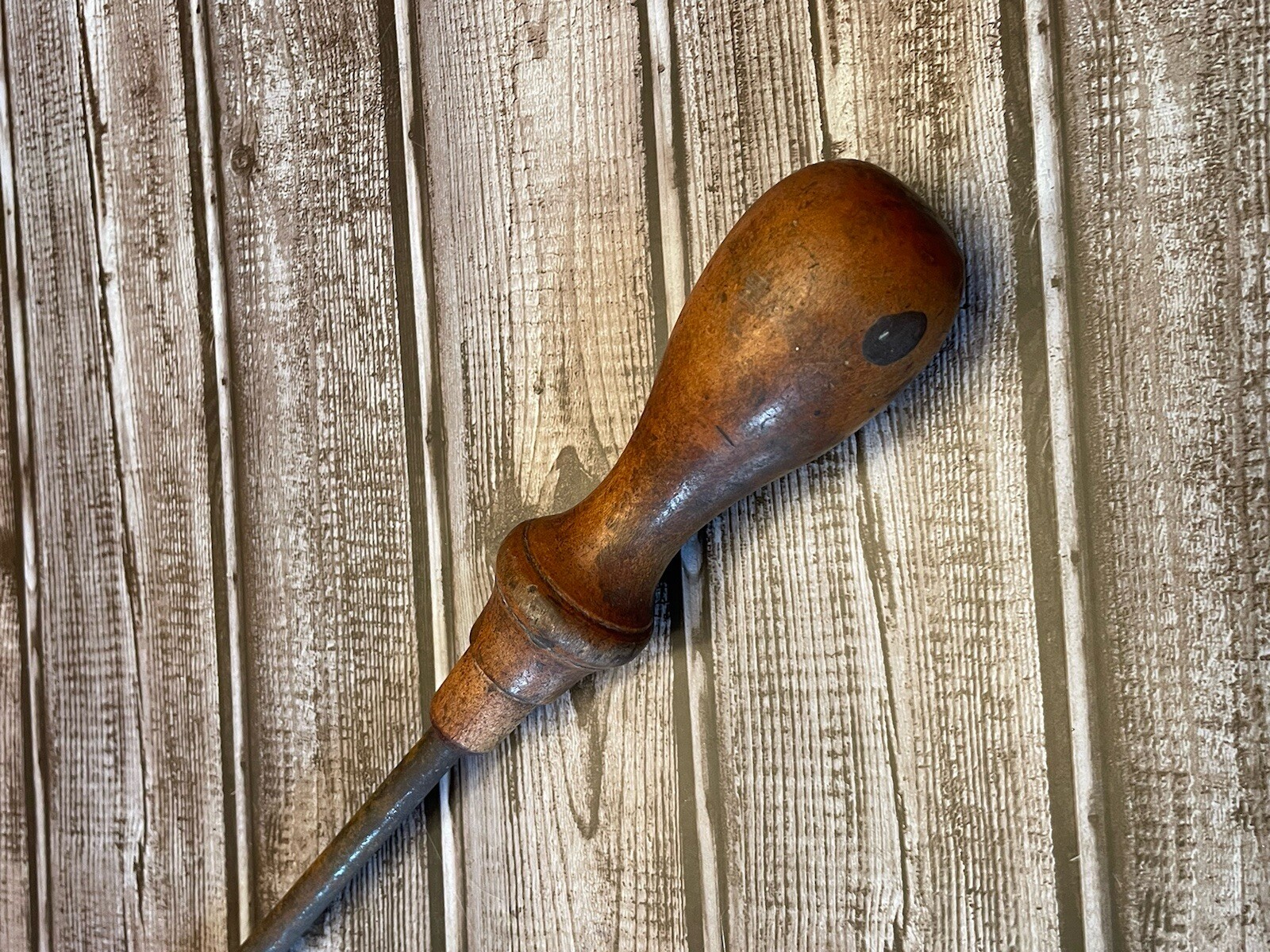 Antique Wood Handle 15 ½” Flat Head Screwdriver Vintage Tool | eBay