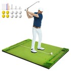 Golf Mat, 5x4ft Thickening Golf Hitting Mat, Outdoor & Indoor Golf ...