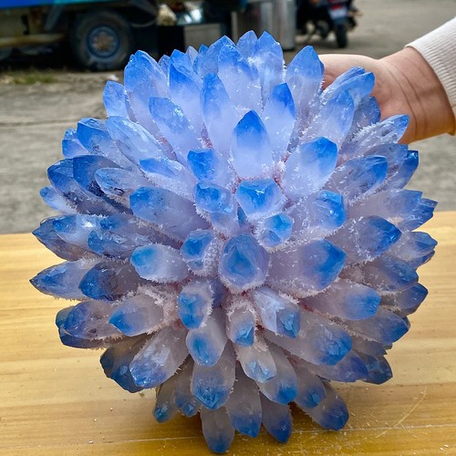 Blue Crystal Cluster - Flower Shaped Specimen - 11.6LB | eBay