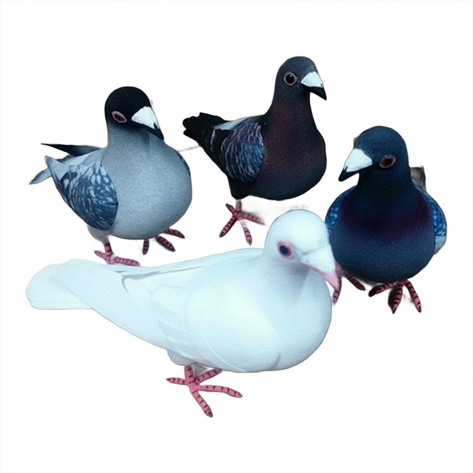 Large Foam Pigeon Model with Cardboard Wings for Home and Garden Decor ...