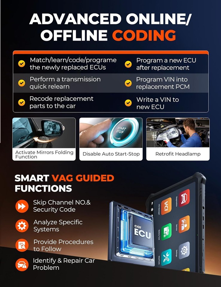 2025 OTOFIX D1 PROS OBD2 Bidirectional Scanner Full System Diagnostic ...