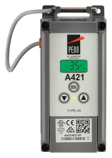 Johnson Controls A421gef-01c Electronic Temp Control A99 Sensor Gray ...
