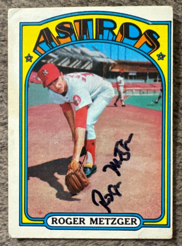 1972 Topps ROGER METZGER Autographed Baseball Card #217 ASTROS | eBay