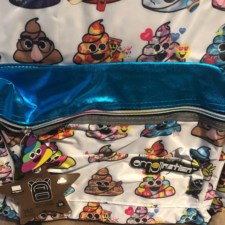 Emojination Bookbag Accessory Innovations Emoji Poop Happens 16 ...