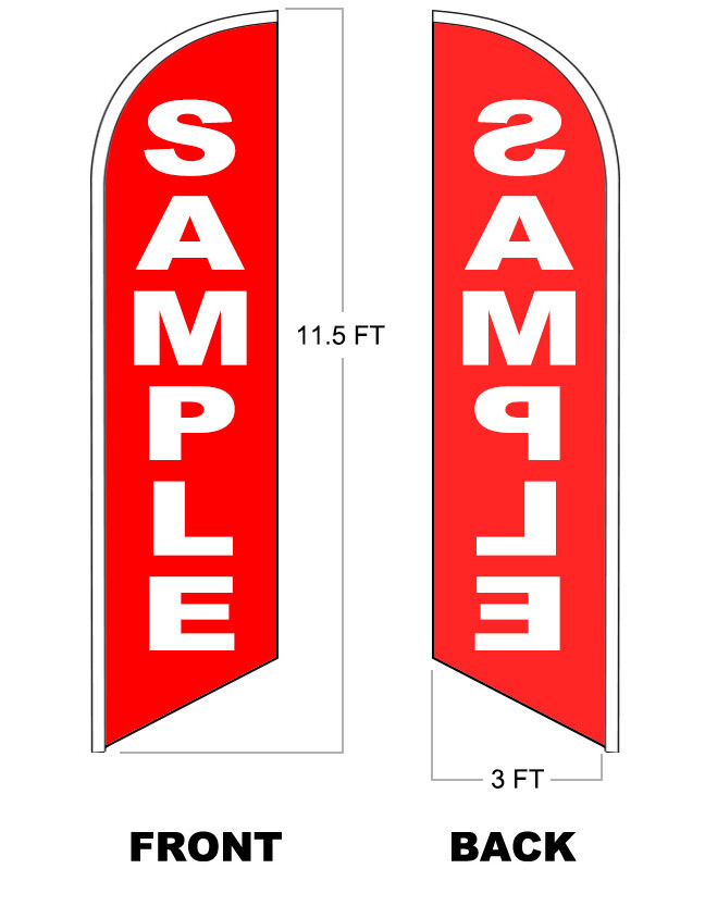 FISHING SUPPLIES BAIT TACKLE Windless Swooper Feather Flag 3x11.5 ft ...