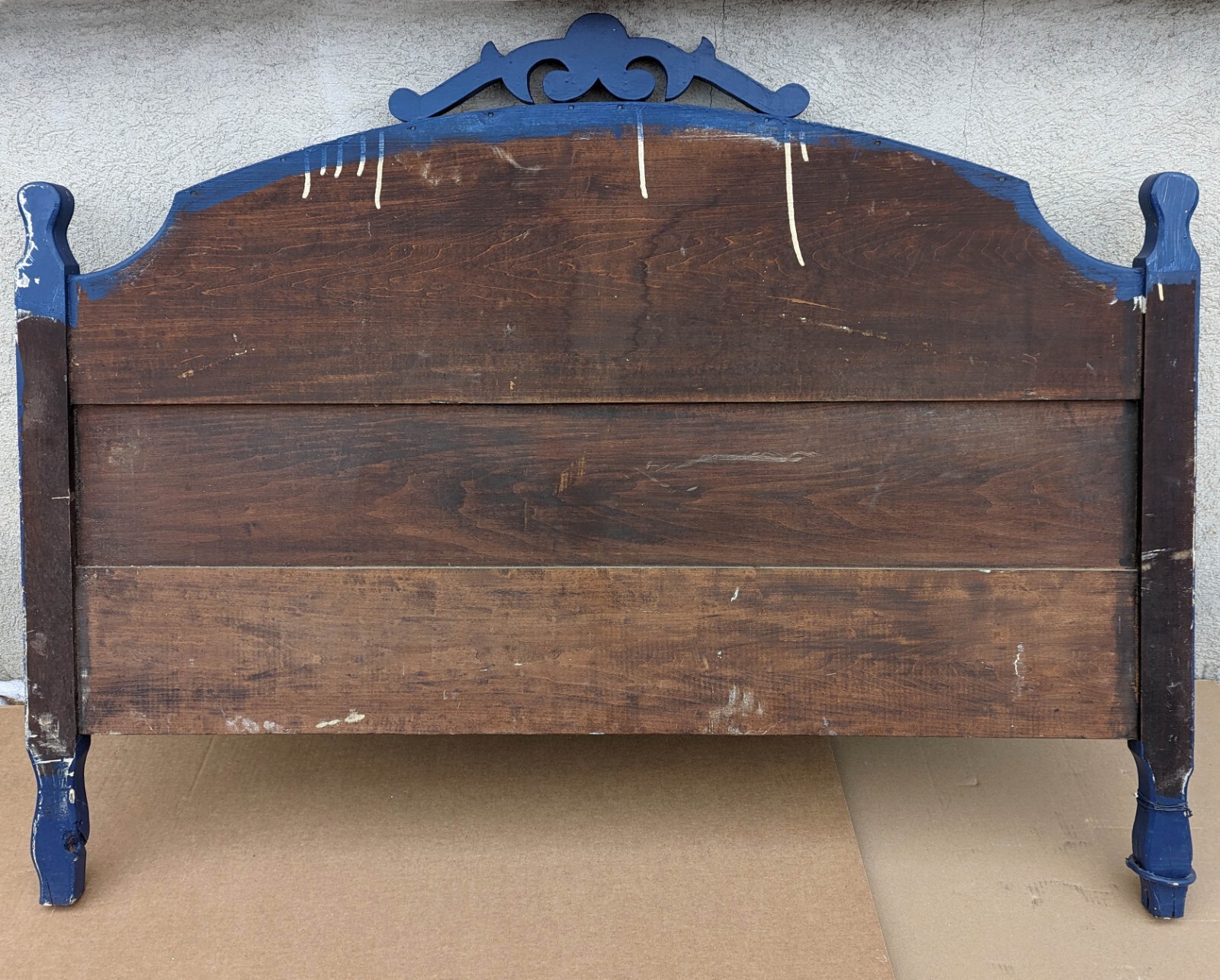 Vintage Antique Mahogany Wood Wooden Full Sz Bed Frame Head Foot Board ...