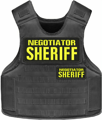 NEGOTIATOR SHERIFF 2 EMBROIDERY PATCH 4X10 AND 2X5 VELCR@ ON BACK ...