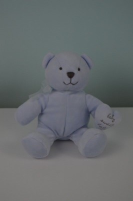 Hallmark Blue Teddy Bear Plush Stuffed Animal Toy Baby Sweet Heart ...