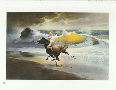 1996 full Color Plate "Wild Ride" by Frank Frank Frazetta Fantastic GGA ...