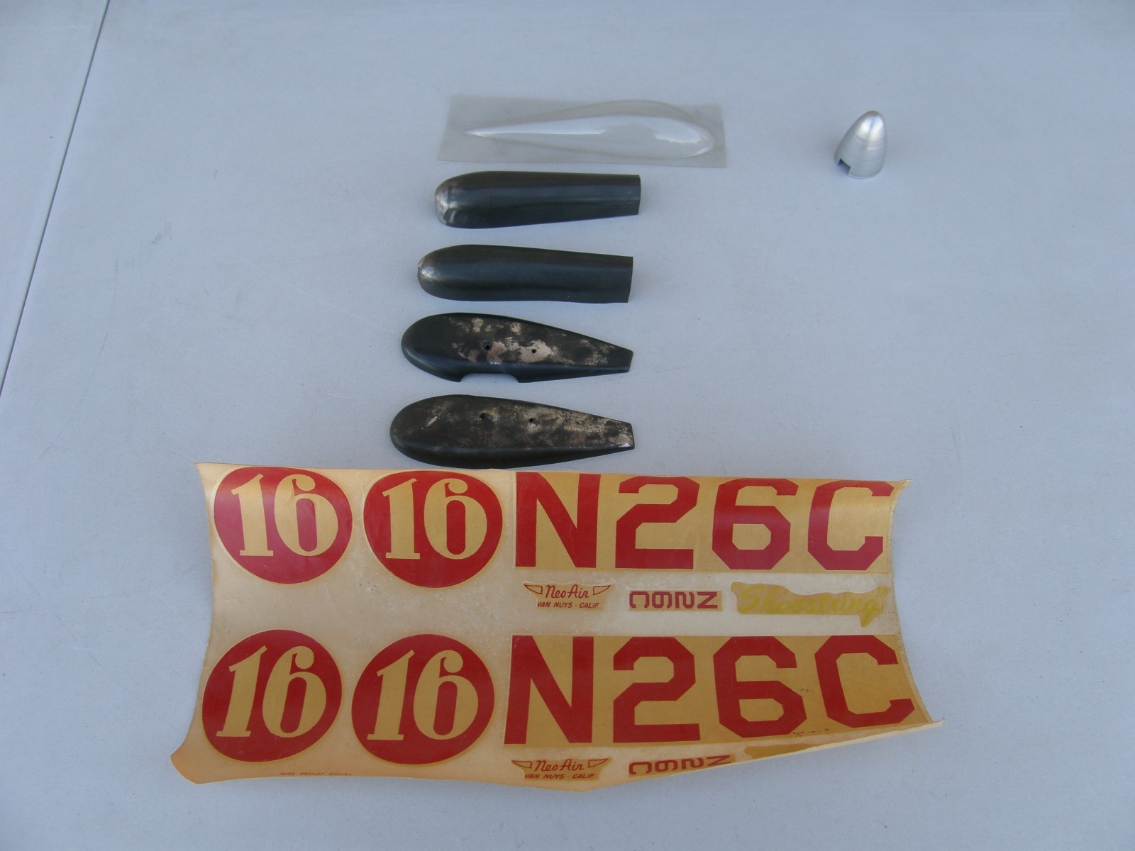 Vintage Shoestring Model Airplane Metal Cowl Scoops Berkeley SIG ...