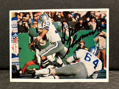 DUANE THOMAS 1986 PIZZA ROLLS AUTOGRAPHED CARD! DALLAS COWBOYS SUPER ...