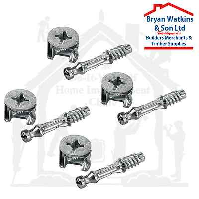 12.5mm Universal Cam Fixings and Dowels Flat Pack Furniture Assembly ...