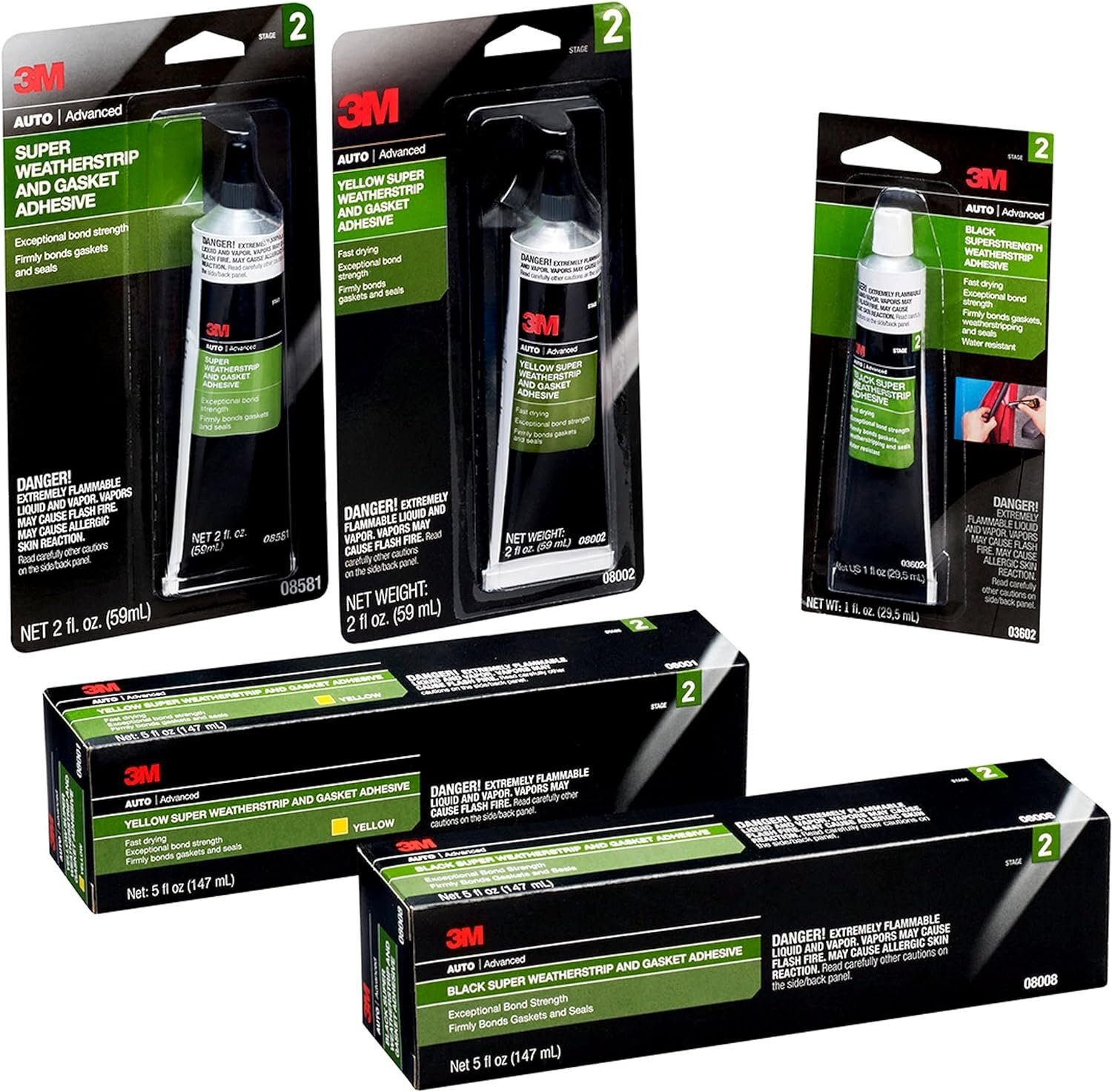 3M Yellow Super Weatherstrip and Gasket Adhesive, 08001, 5 fl oz, 1 Per ...