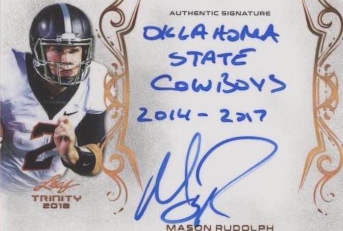 2018 Leaf Trinity - Signatures Mason Rudolph #A-MR1 (AU, RC) for sale ...