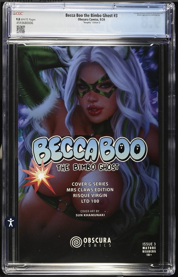 Becca Boo The Bimbo Ghost- Obscure Comics -Sun Khamunaki Cvr G - CGC 9. ...