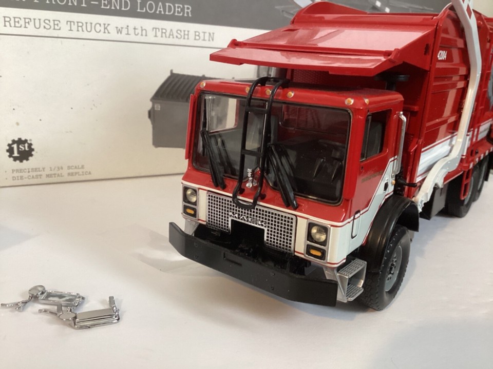 UNOPENED First Gear COMPASS WASTE 1:34 MACK Front-End Load Garbage ...