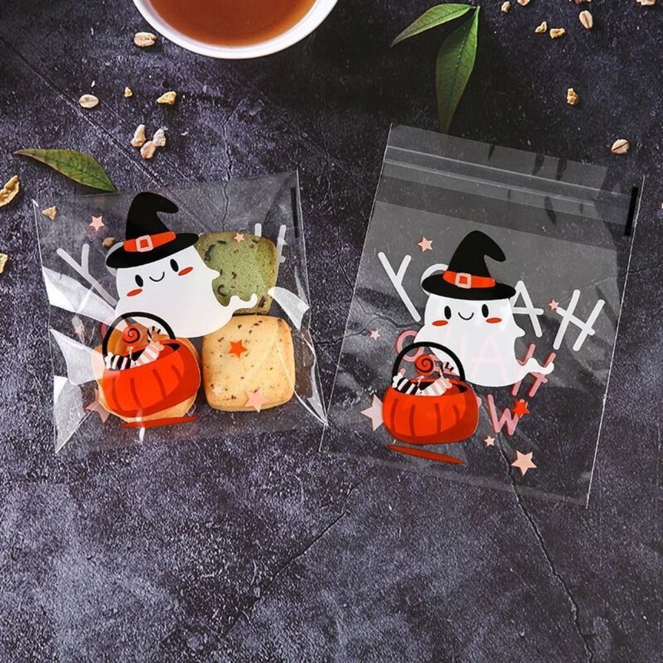 100PCS Halloween Trick Or Treat Sweet Biscuit Cookie Gift Candy Loot ...