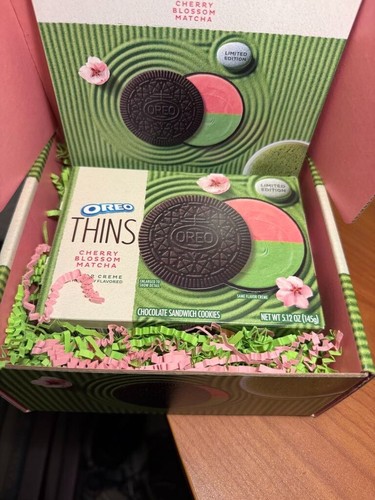 Oreo Thins Cherry Blossom Matcha Limited Edition Only 1,000 Made | eBay
