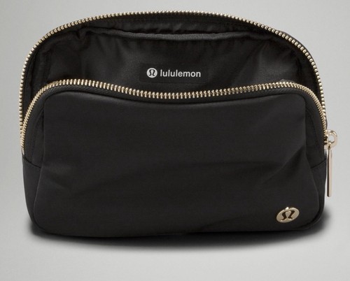 Lululemon Everywhere Belt Bag 1l Wordmark Black Gold Nwt Ebay